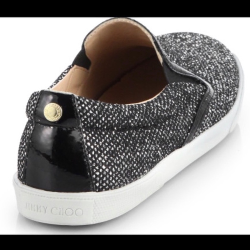 Jimmy Chou Black And Silver Shoes - Gem